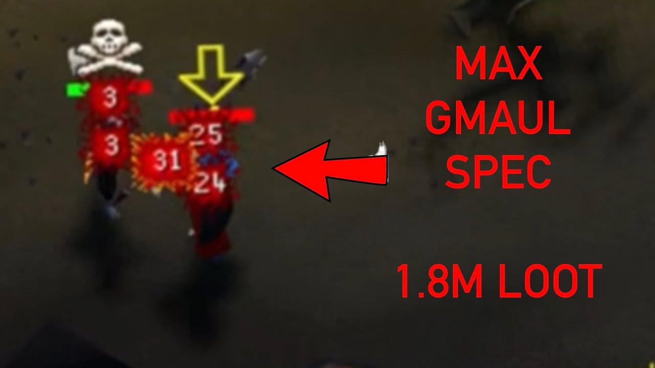 MAX GMAUL SPEC FOR 1.8m LOOT BOUNTY HUNTER OSRS - YouTube
