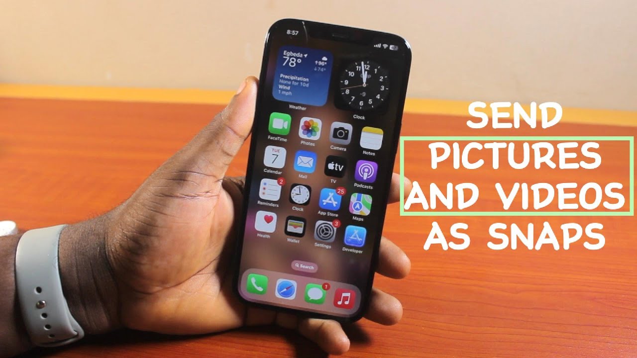 How to Send Pictures and Videos as Snaps on Snapchat - YouTube