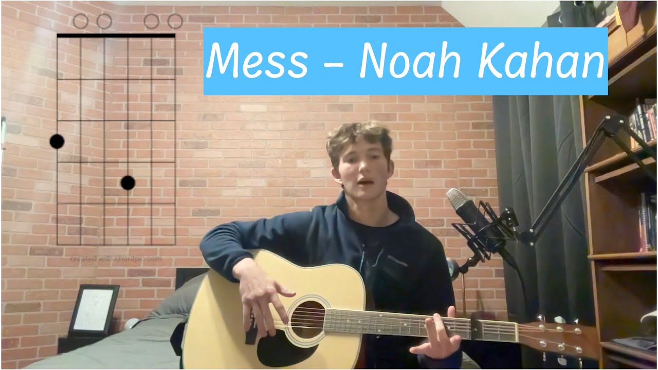Mess by Noah Kahan - Easy Guitar Tutorial - YouTube