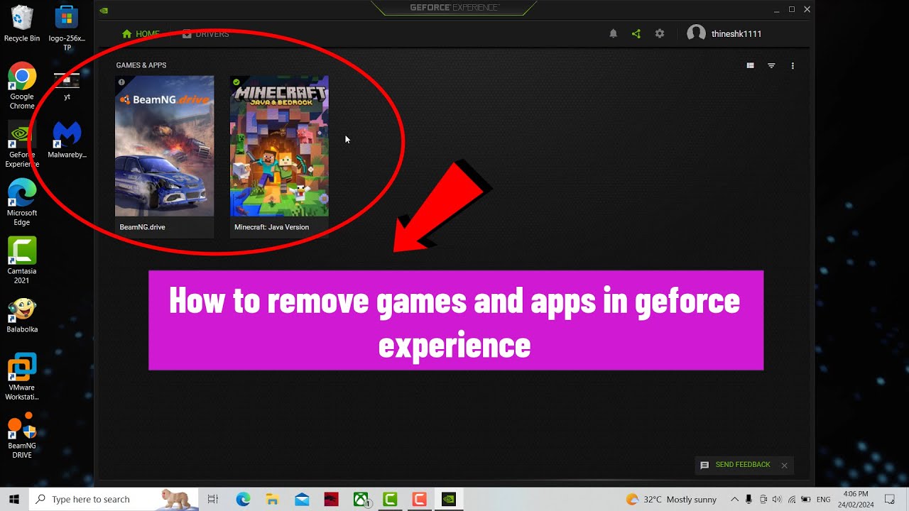 How To Remove Apps and Games in GeForce experience | 2024 - YouTube