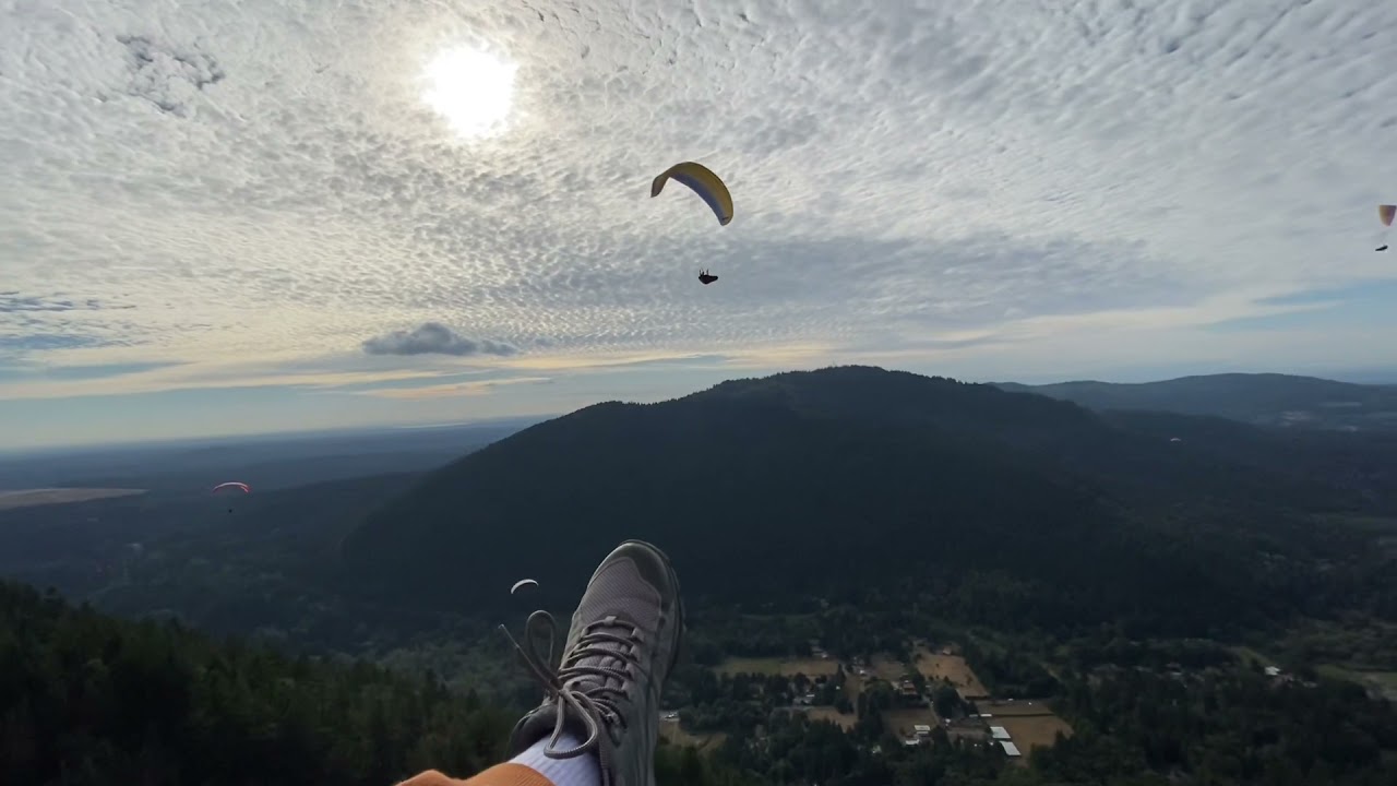 Paragliding Poo poo point trailhead Seattle - YouTube