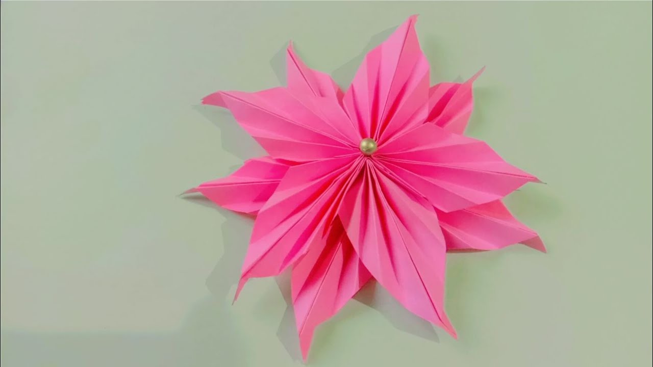 beautiful craft || paper flower craft || diy flower craft - YouTube
