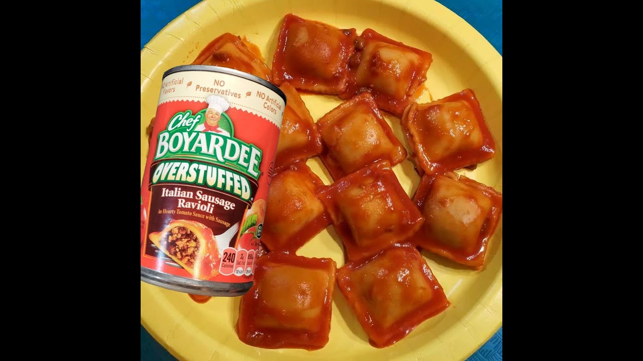 Chef Boyardee Overstuffed Italian Sausage Ravioli - YouTube