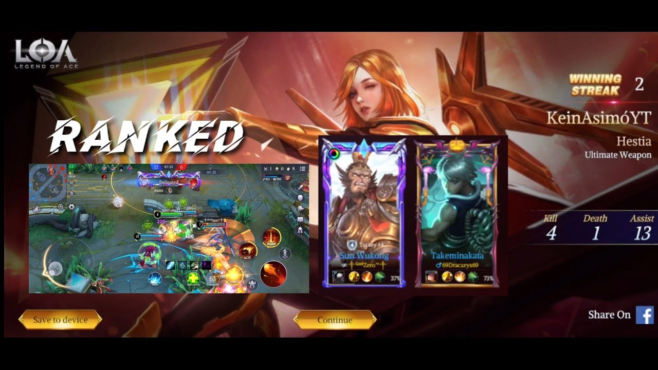 Legend of Ace: (Ranked - Ace) Hestia - Weapon [against the new hero and ...