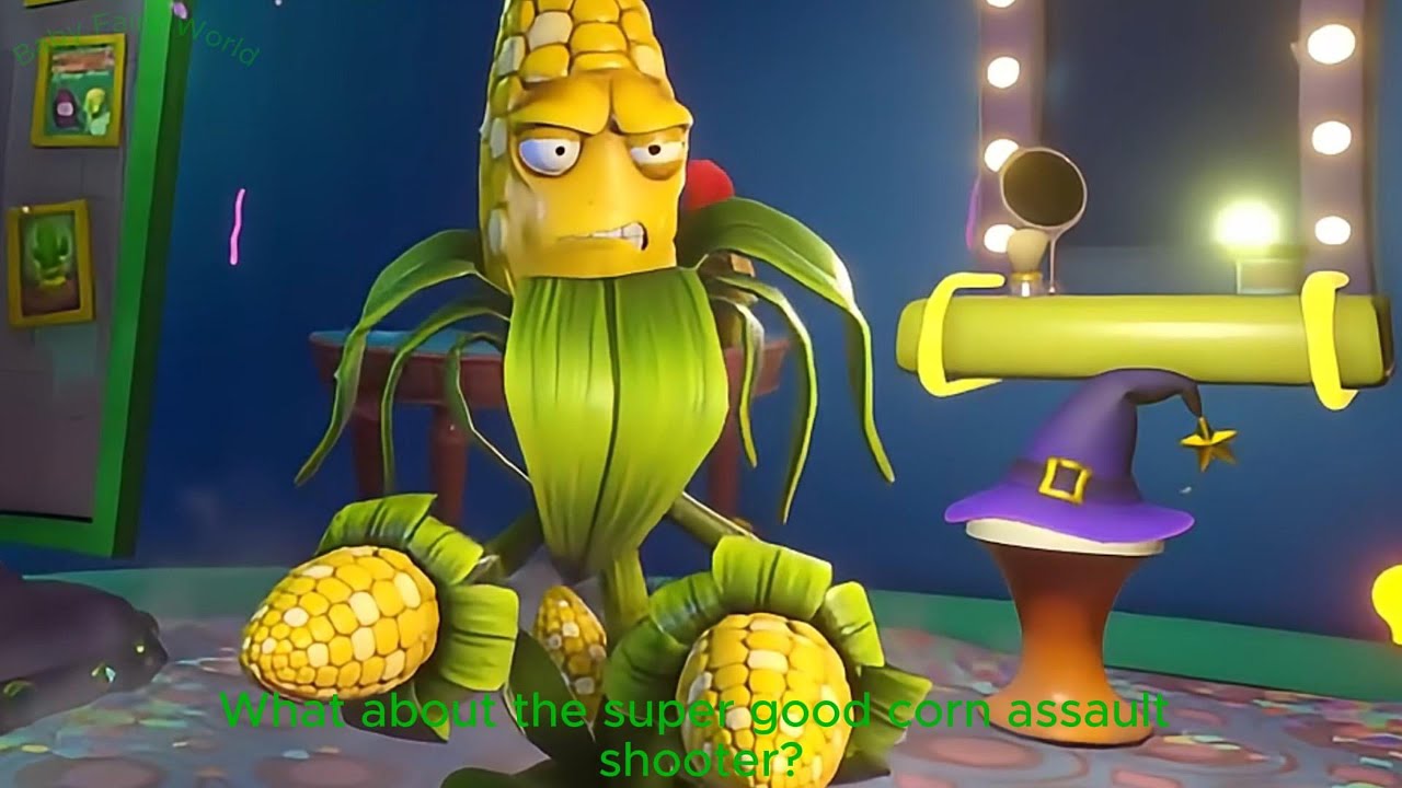 3D Plants vs. Zombies 04: I pilot the corn fighter jet to support my ...