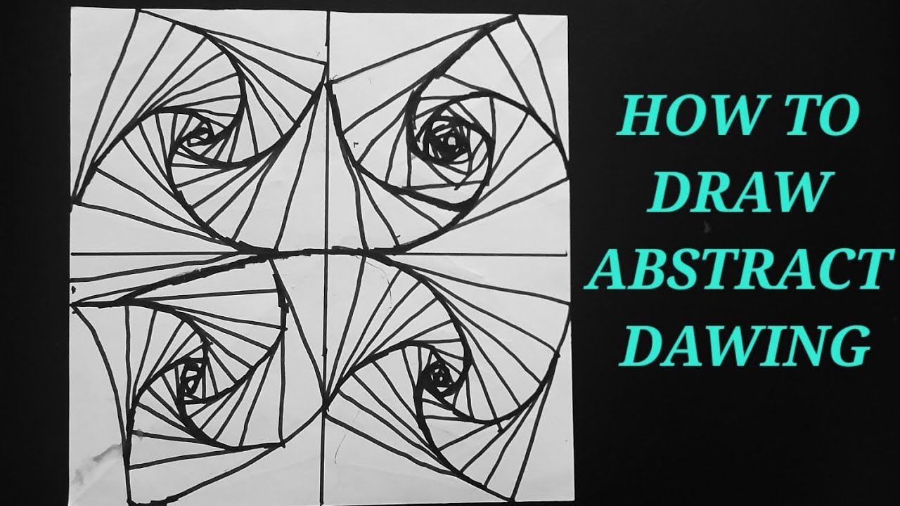 How to draw abstract doodling design drawing by easy method - YouTube