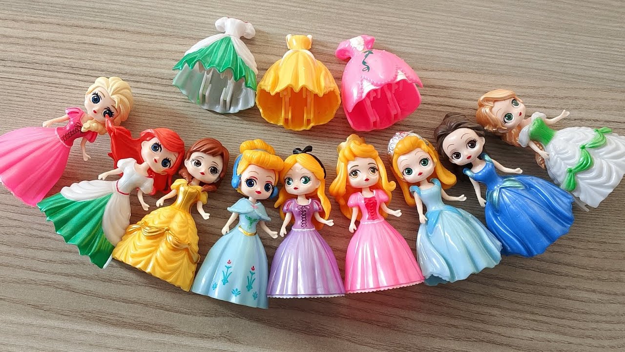 ASMR | Unboxing Mattel Disney Princess Spin & Reveal Surprise Dolls ...