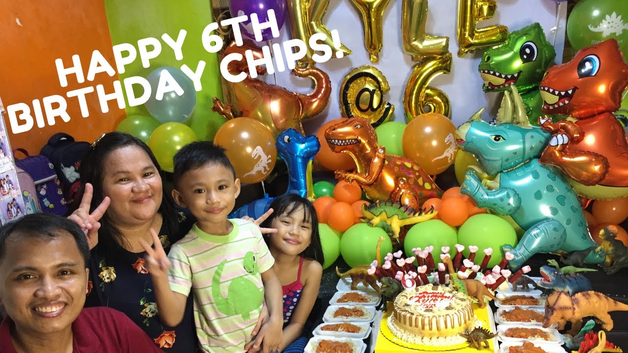 HAPPY 6TH BIRTHDAY KYLE! DINOSAUR THEMED BIRTHDAY CELEBRATION NI CHIPS ...
