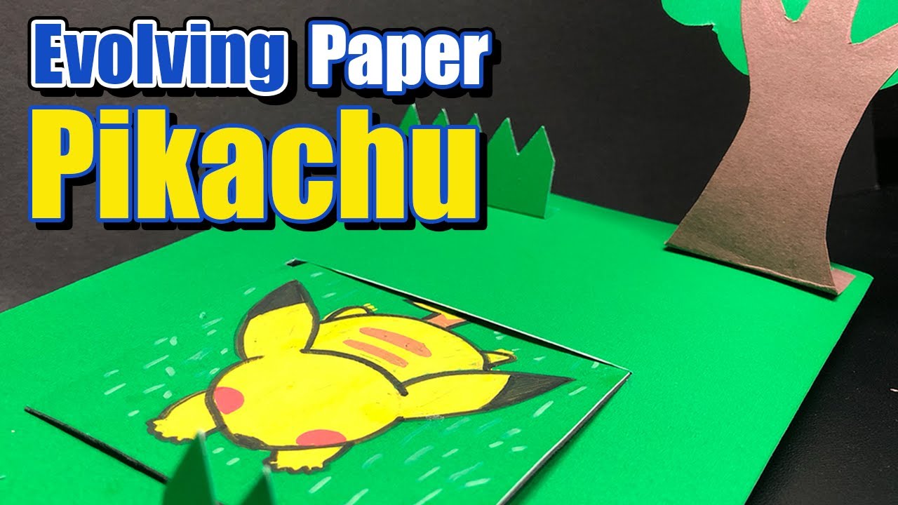 Pokemon Paper Craft - Pikachu Evolving into Raichu - YouTube