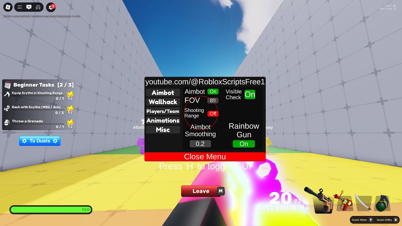 I Tried The Best Free Roblox Rivals Aimbot Script - YouTube