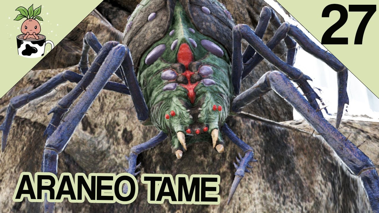 Taming an Araneo for the First Time! - [Ark Fjordur Ep 27] - YouTube