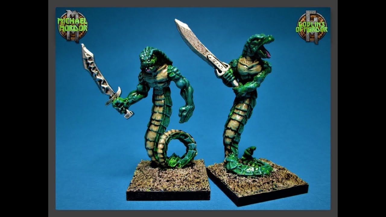 Painting Reaper Miniatures Snakemen for your tabletop Games - YouTube