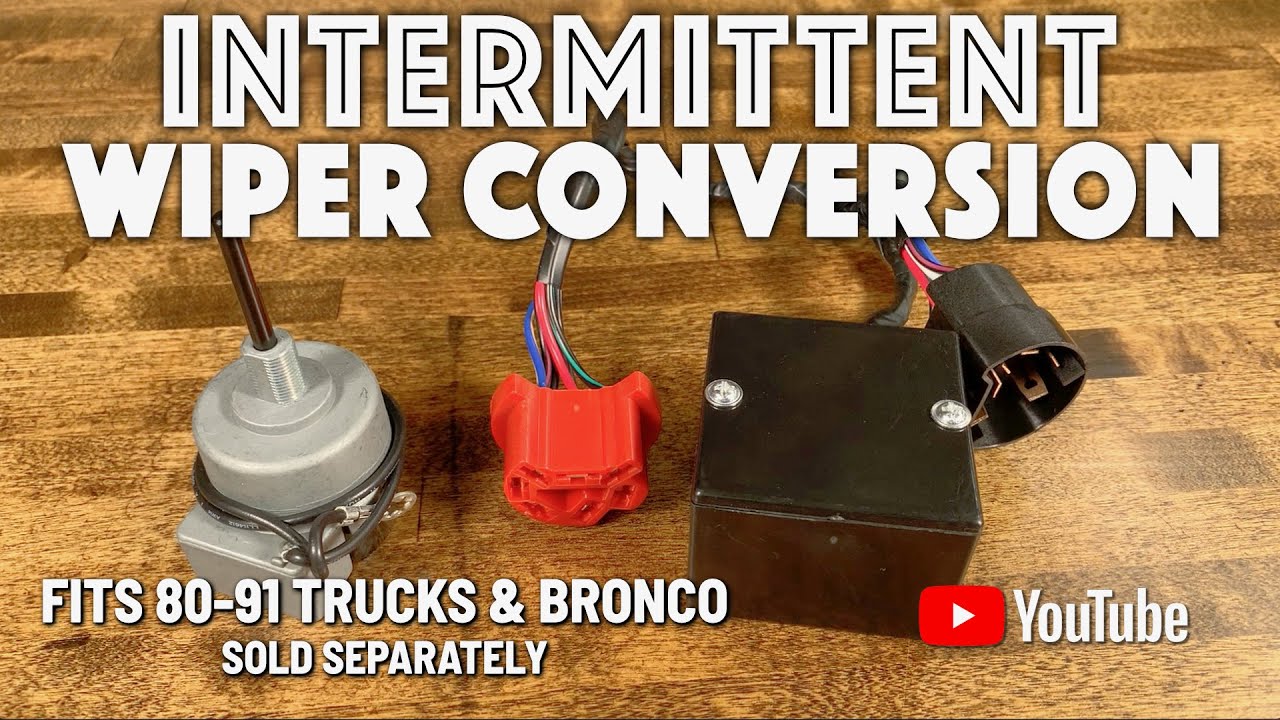 Intermittent wiper conversion for 1980-91 Trucks and Broncos. - YouTube