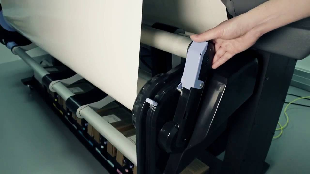 Using the Take Up Reel on the HP Latex 500 Printer Series - YouTube
