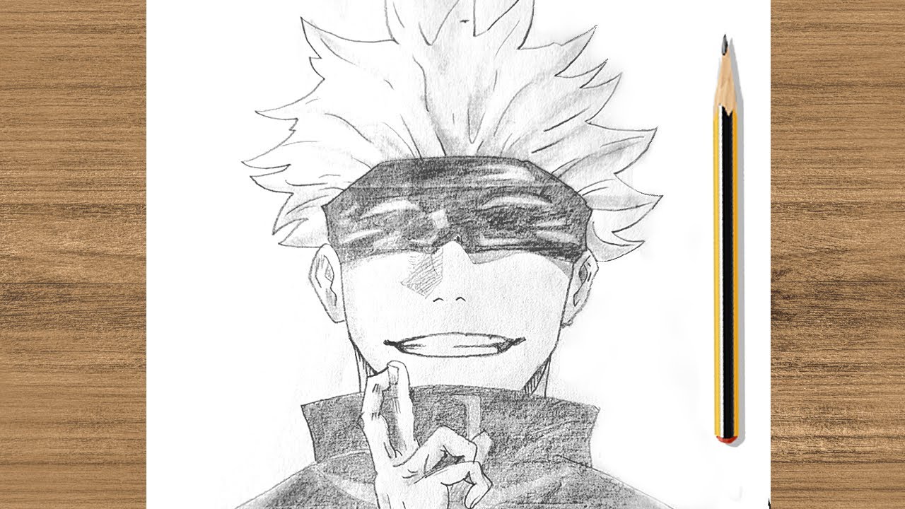 🤞🏻How to Draw GOJO SATORU Step by Step | Jujutsu Kaisen Tutorial - YouTube