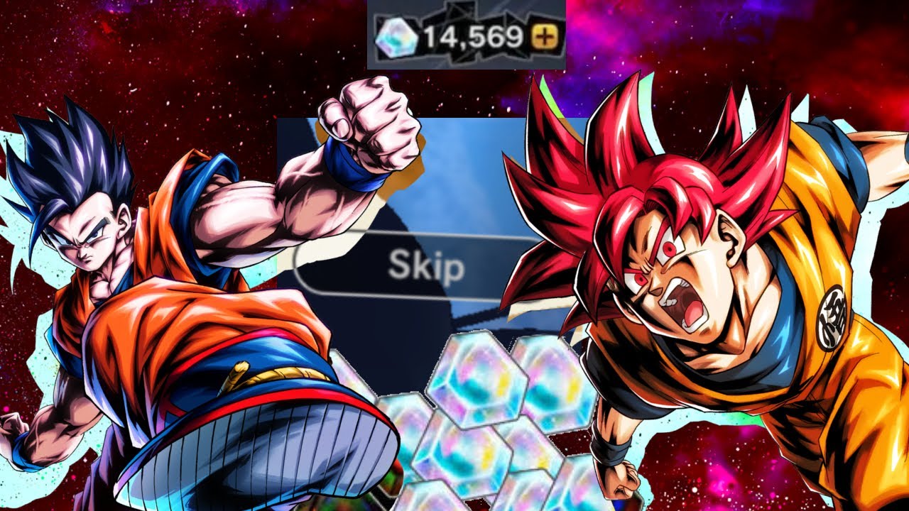 SKIP BUTTON LUCK??? SUMMONS FOR LF GOD GOKU AND ULTIMATE GOHAN ...