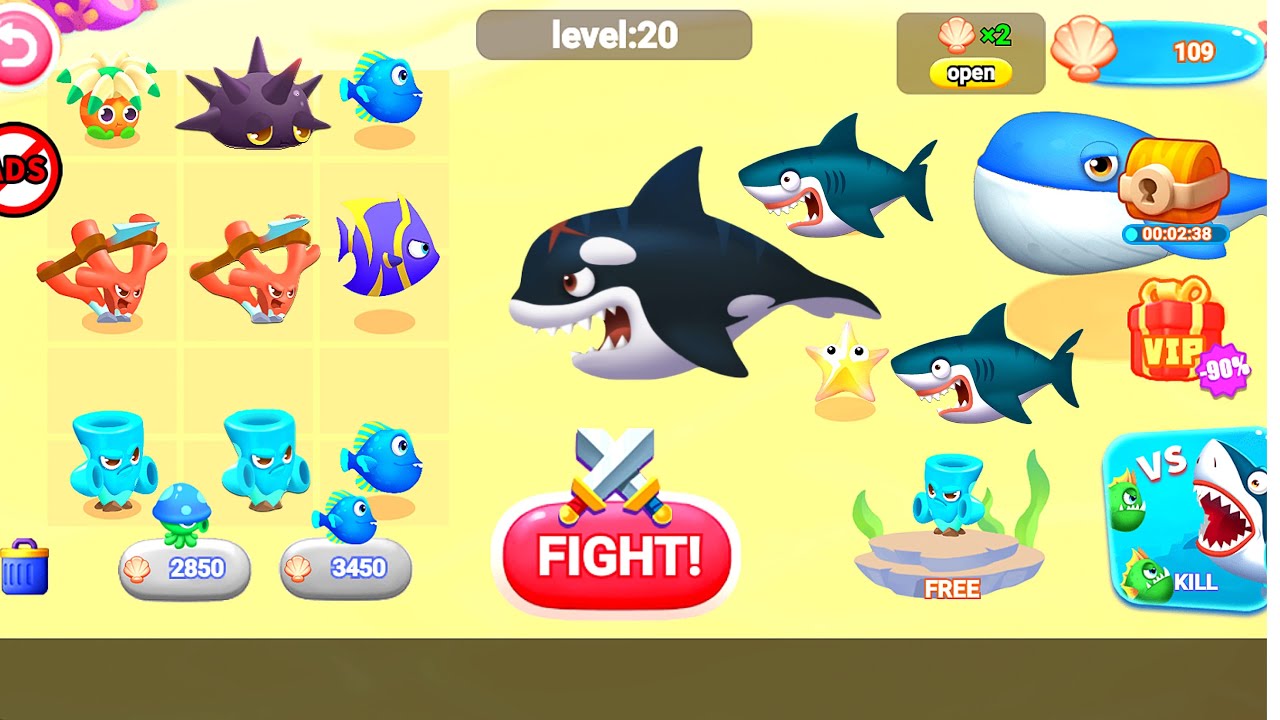 Merge Fish Vs Plants Battle | Merge Master Plant & Fish Max Level ...