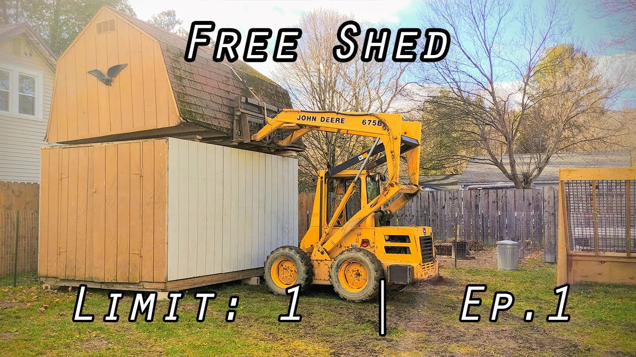 How To Move A Shed With A Skid Steer Ep. 1 | Free Shed, Limit One - YouTube