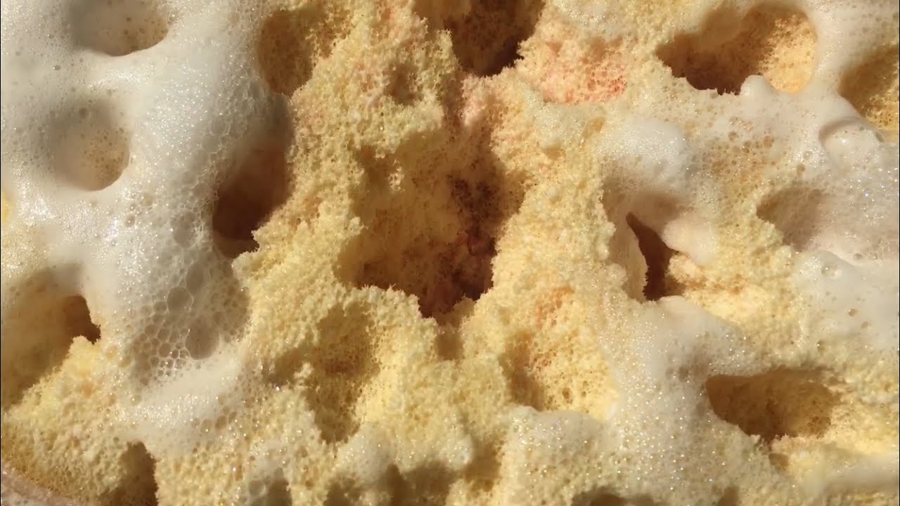 Crispy Cif Squeezing w Car Sponge - YouTube