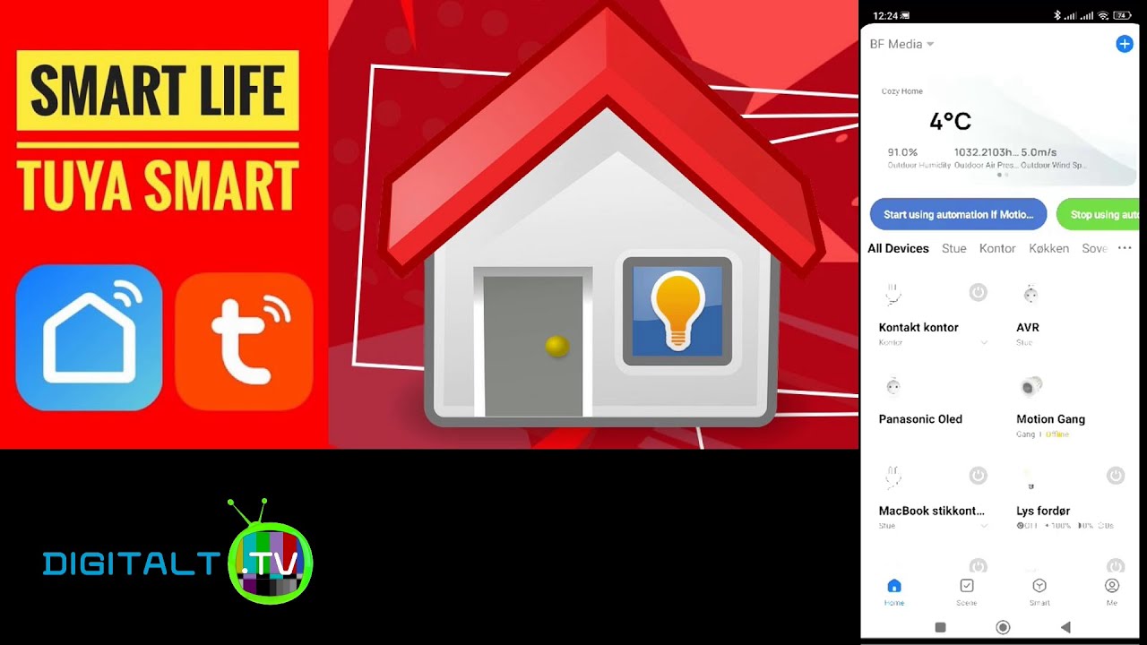 Introduktion til Tuya / Smart Life app - Dansk / Danish - YouTube