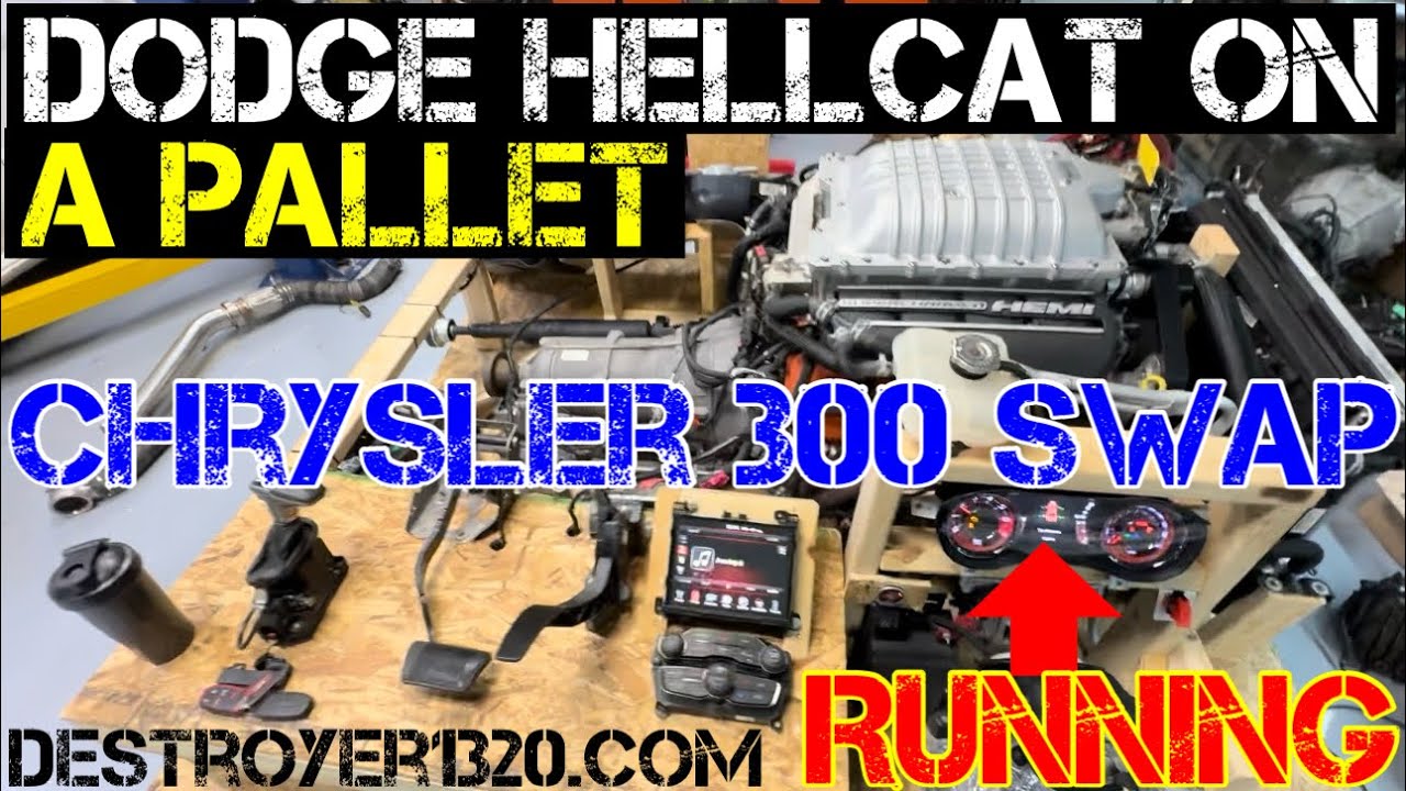 Running HELLCAT on a Pallet! Chrysler 300 Hellcat SWAP from Dodge Charger SRT 6.2L DriveTrain ...