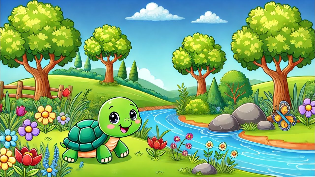 The little turtle am a little turtle nursery rhymes for kids||Poem for ...