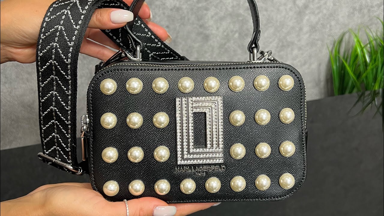 Распаковка сумки KARL LAGERFELD PARIS Simone Camera Bag (black/pearl ...