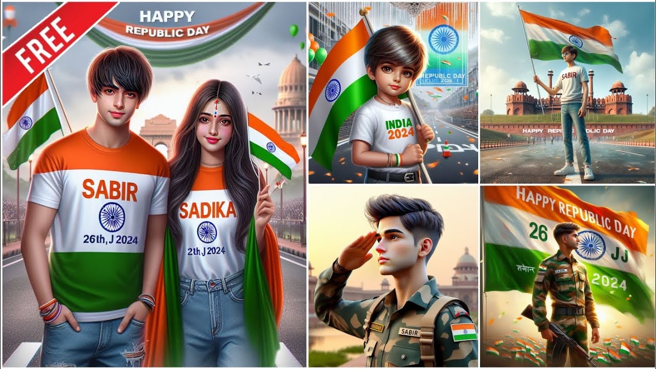 How to Create 3D AI Republic Day Photo 🇮🇳 26 January Photo Editing ...