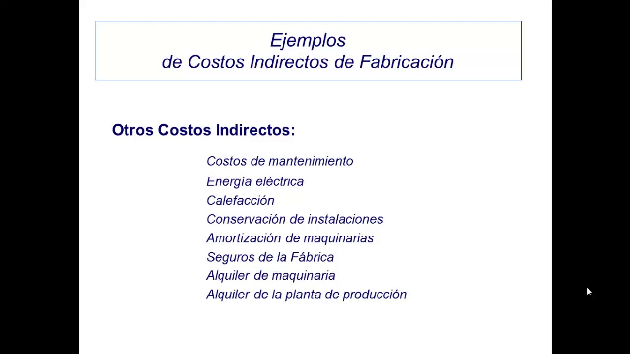 4 Costos Indirectos De Producción Youtube