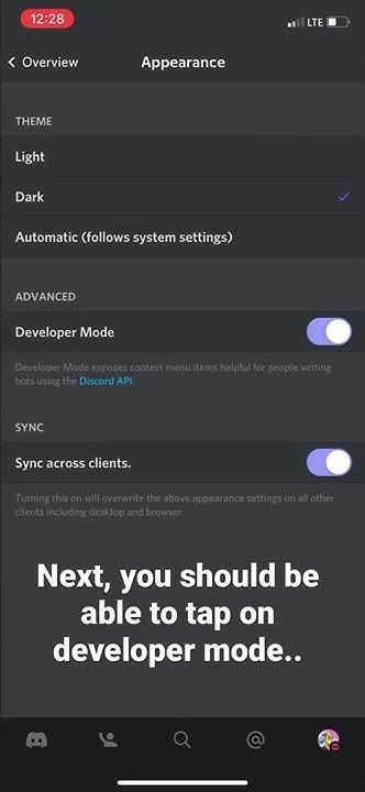 How to get developer mode on mobile discord (Updated for 2022) - YouTube