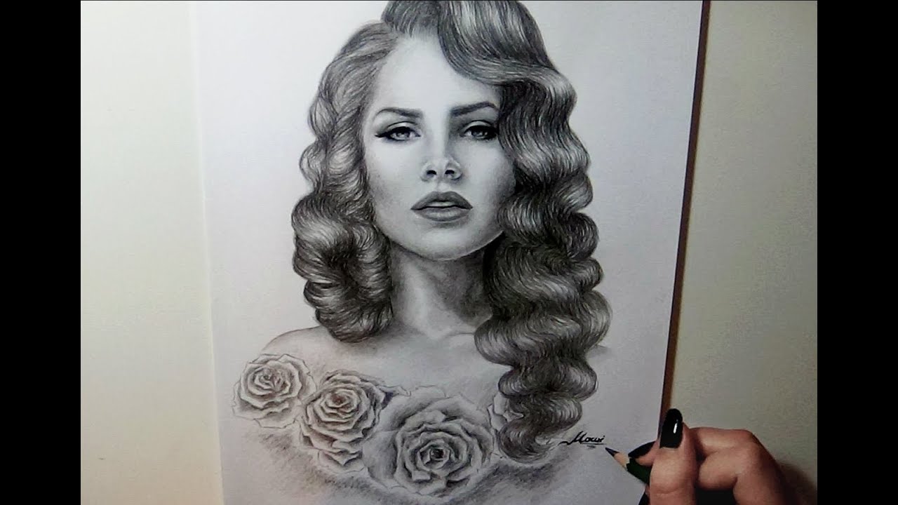 Drawing Lana Del Rey - YouTube
