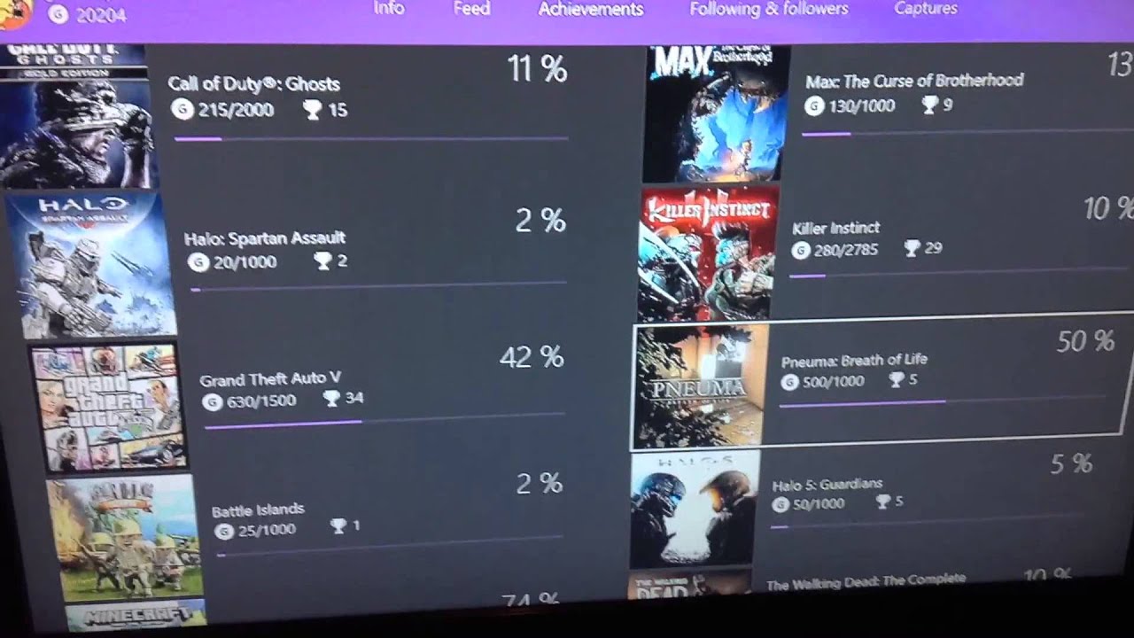 20000 gamer score reached - YouTube