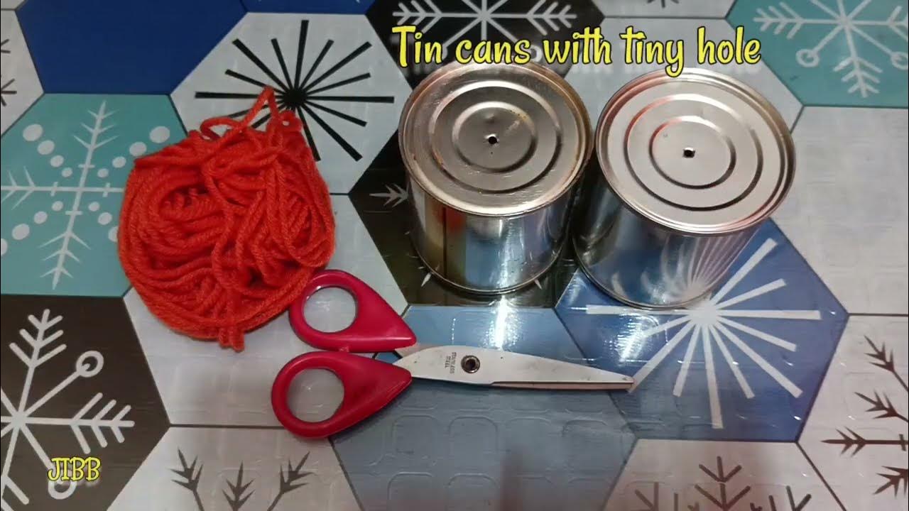 How to make a Tin Can Telephone (Science Activity) - YouTube