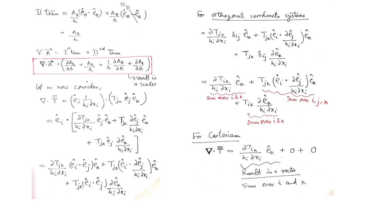 Lecture 6 Part 2 CALCULUS OF VECTOR AND TENSOR FUNCTIONS - YouTube