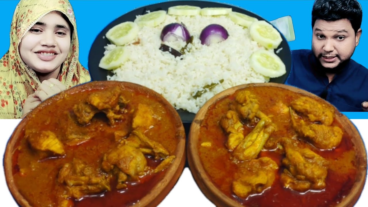 Spicy Chicken Curry And Rice Eating Challenge | Chicken Curry Eating ...
