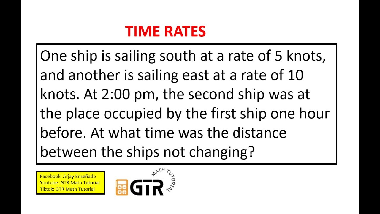 Time Rates | At what time was the distance between the ships not ...