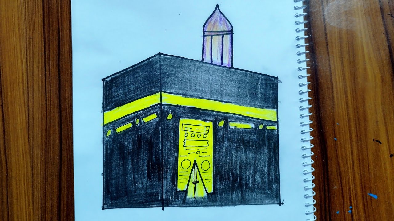 Kaaba Drawing Tutorial | How To Draw An Kaaba | Mecca Drawing - YouTube