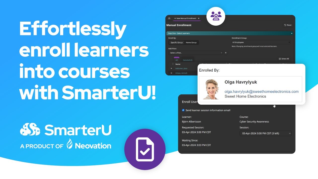 Enrollments: The Admin Experience – SmarterU LMS in Action - YouTube