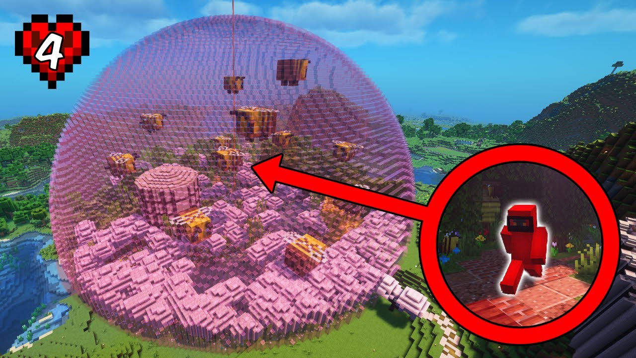 I Built a GIANT Bee Dome in Minecraft Hardcore - YouTube