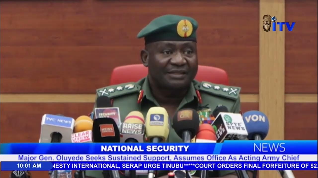 Acting Chief Of Army Staff Major General Oluyede Assumes Duty - YouTube