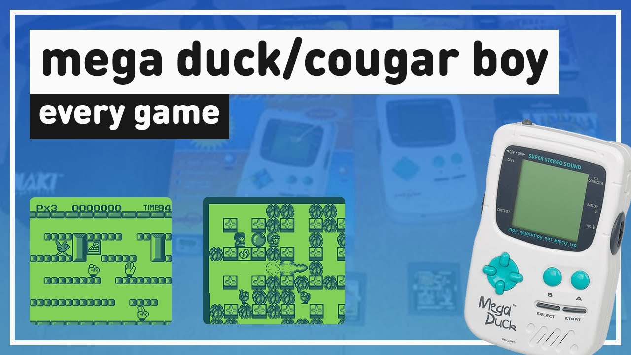 All 45 Mega Duck/Cougar Boy Games (Game Boy Clone) - YouTube