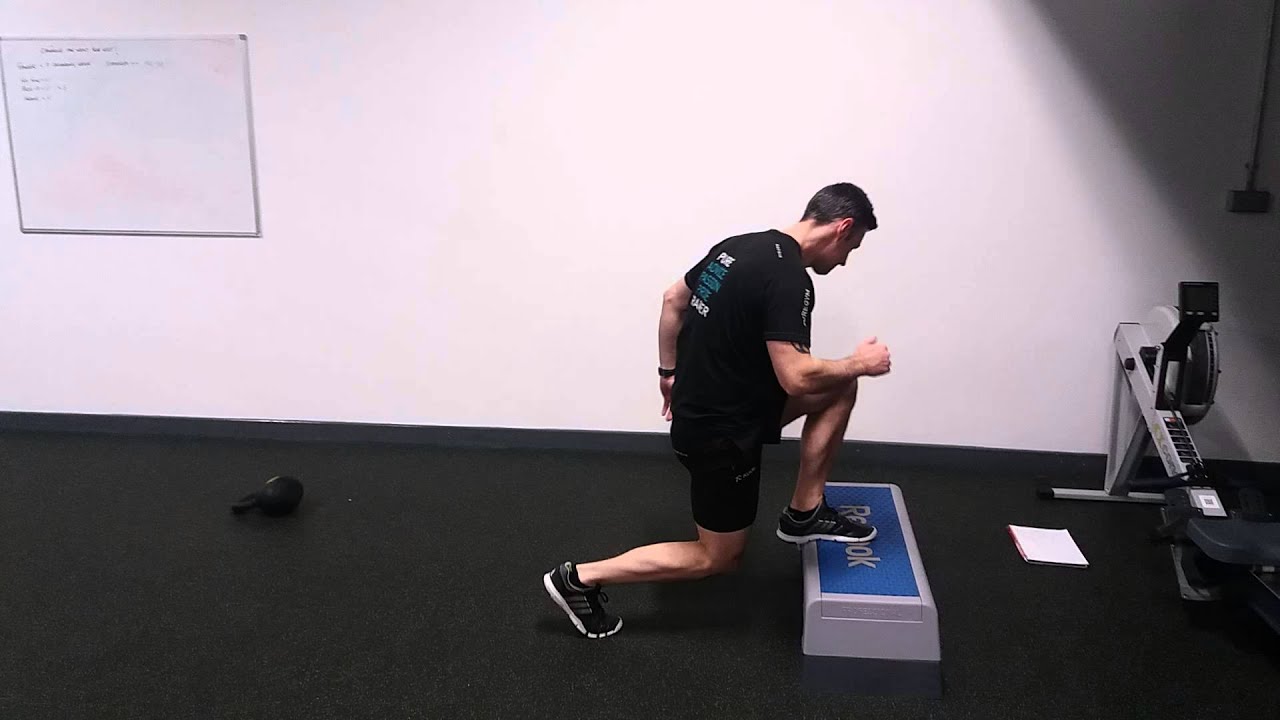 Step box lunges - YouTube