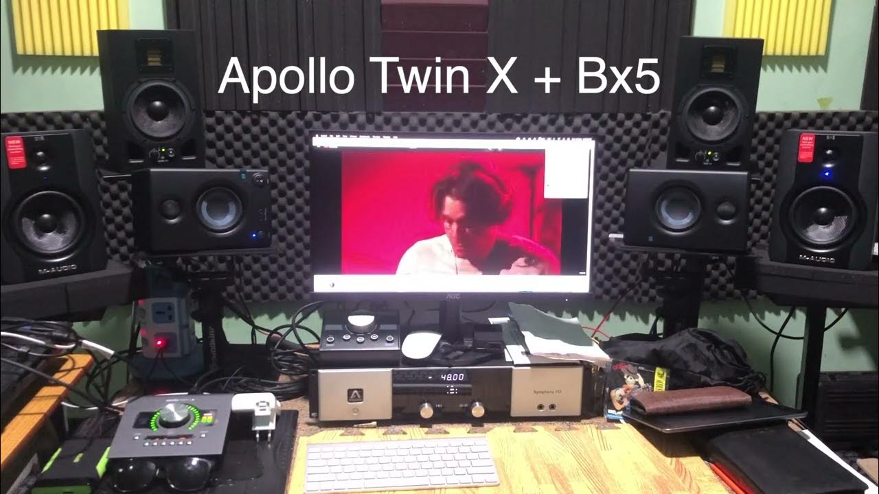 (Apogee Symphony MK I + Adam A5x) (Apollo Twin X + Maudio Bx5) #audiomixing #studiomonitors # ...