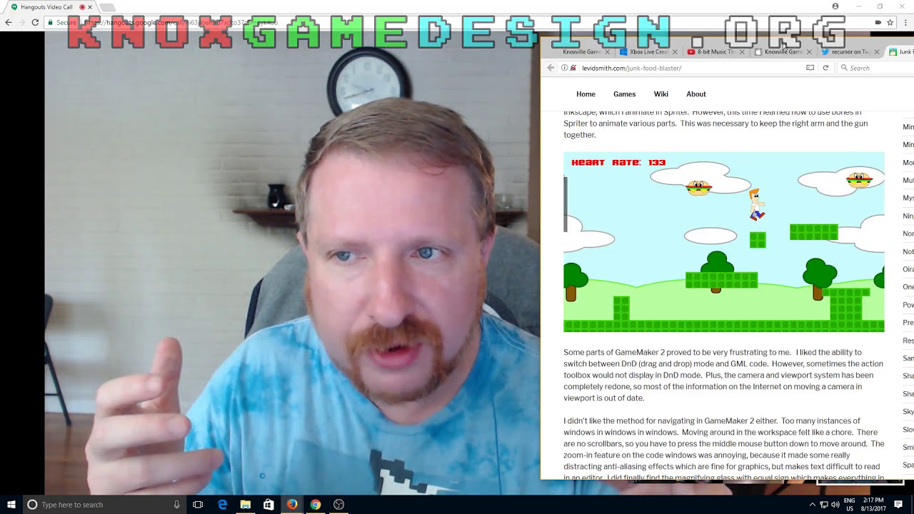 Game Jam Showoff - Knoxville Game Design, August 2017 - YouTube