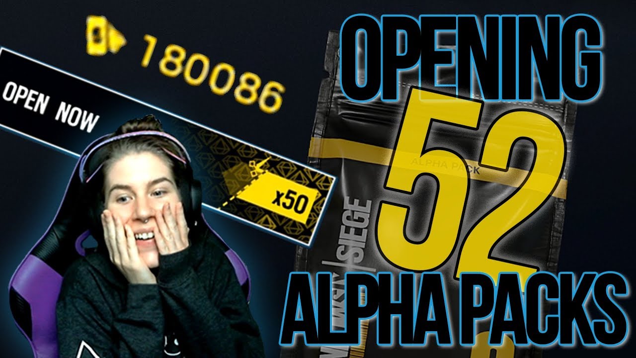 Opening 52 Alpha Packs! | Rainbow Six Siege - YouTube