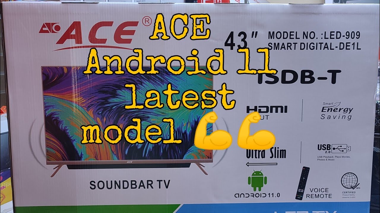ACE 43" Smart Digital android 11 DE1L - YouTube