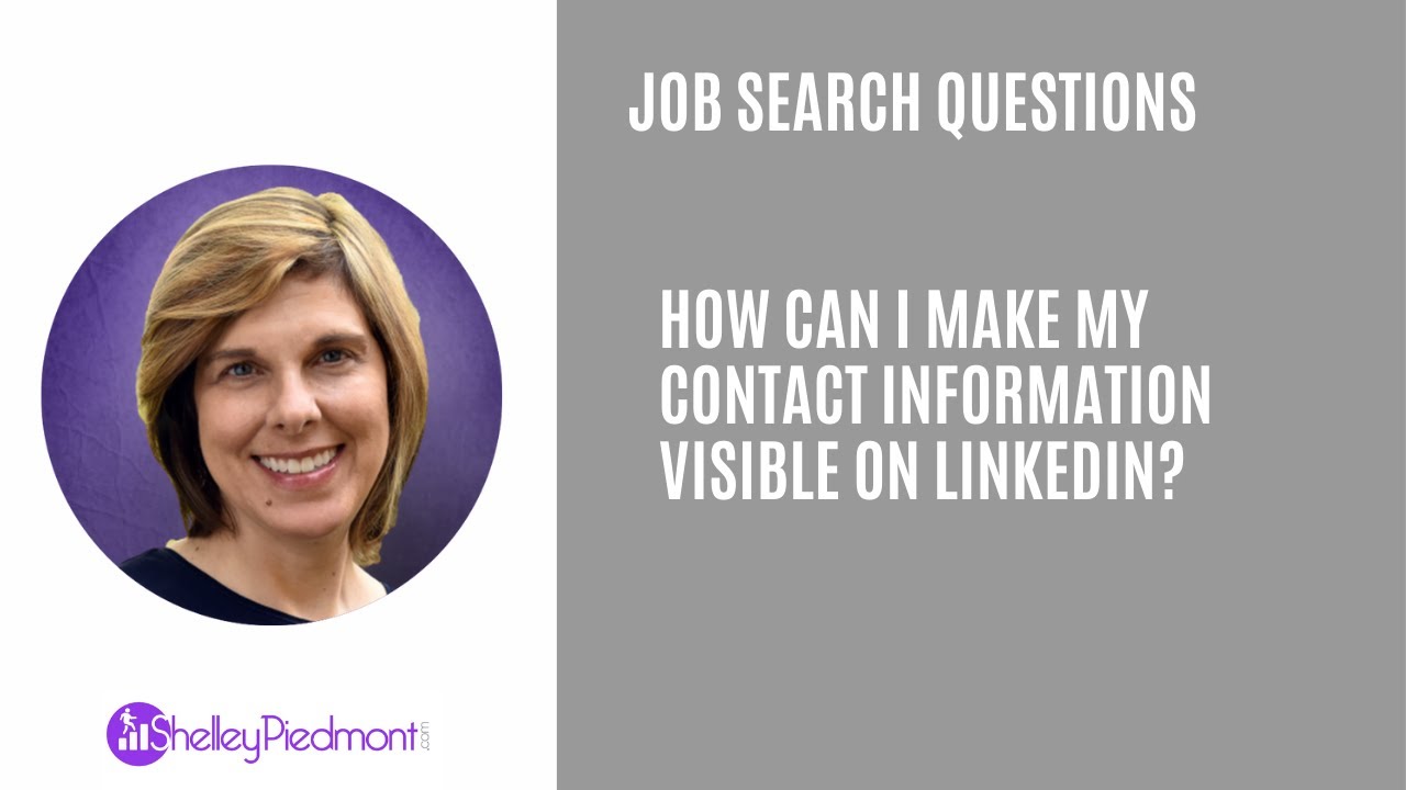 How Do You Make Your Contact Information Visible On LinkedIn? - YouTube