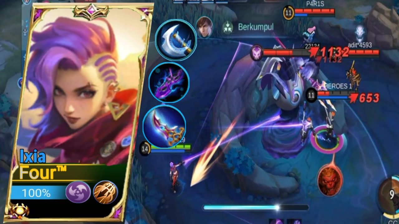 IXIA BUILD CRITICAL!! SEKALI ULTIMATE MUSUH HILANG- Mobile Legends ...