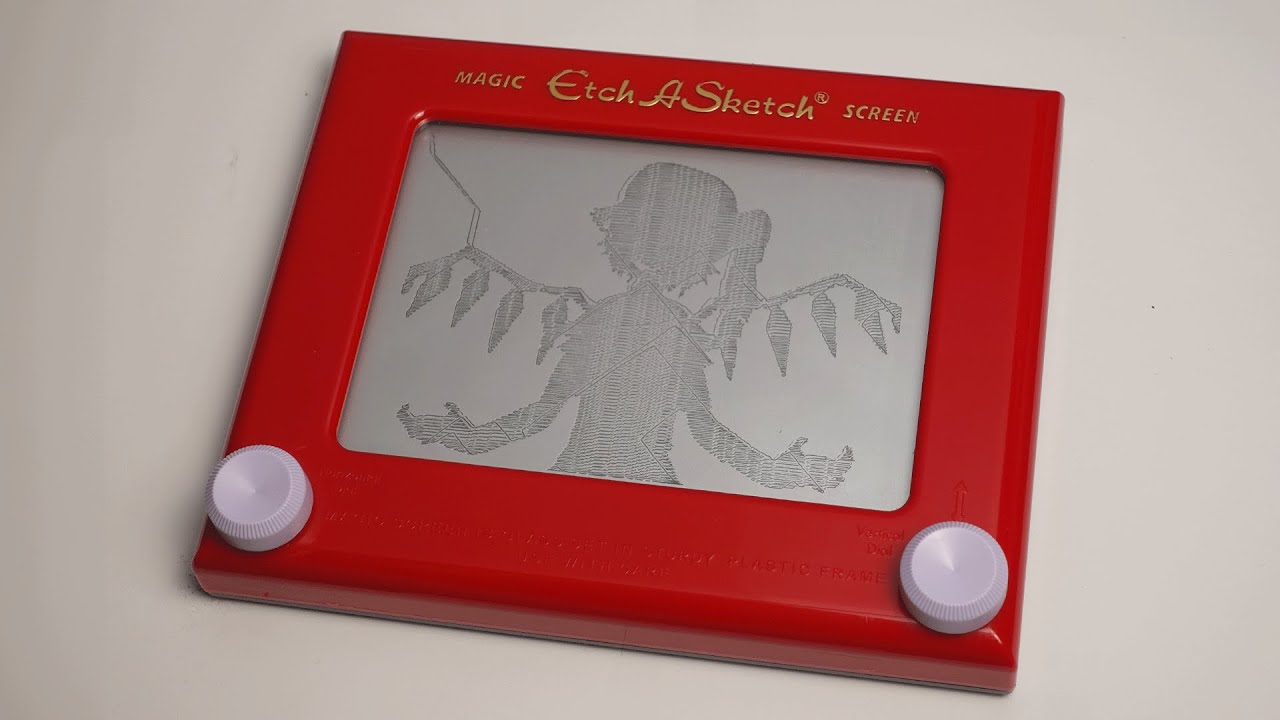 Bad Apple on an Etch a Sketch - YouTube