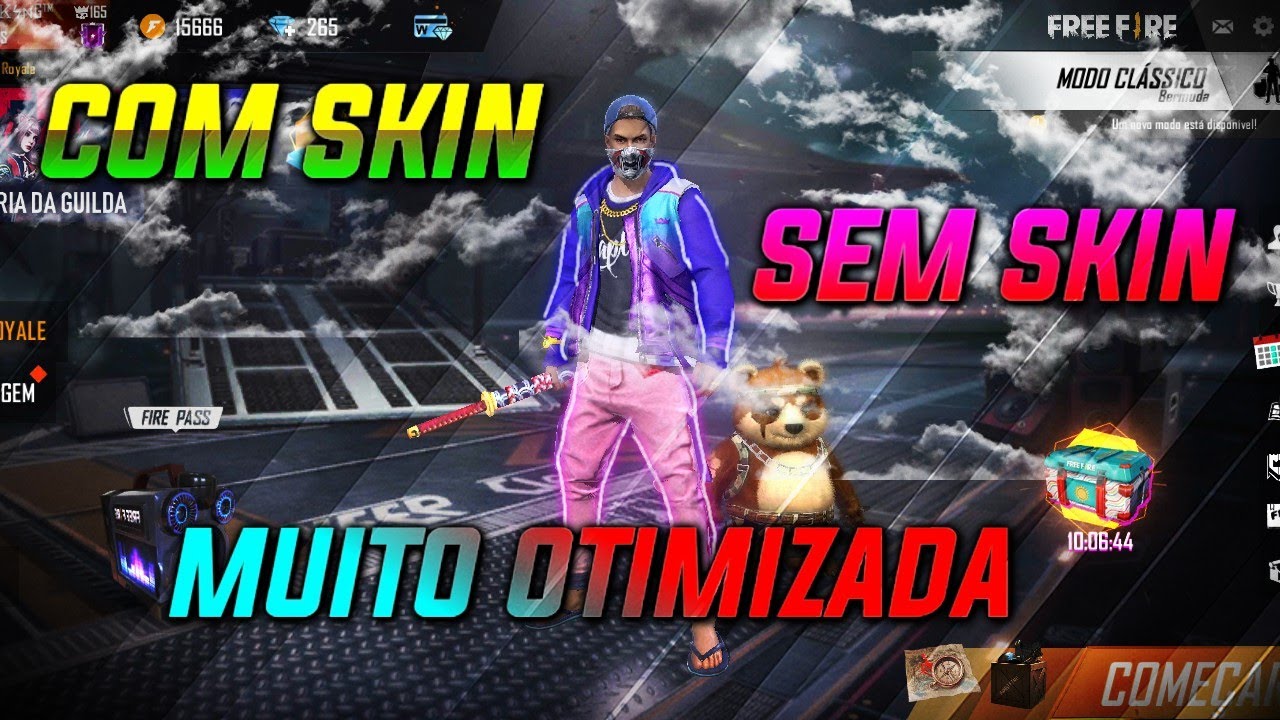 NOVAS CUSTOM COM SKIN E SEM SKIN PARA FREE FIRE AS MELHORES CUSTOM DA ...